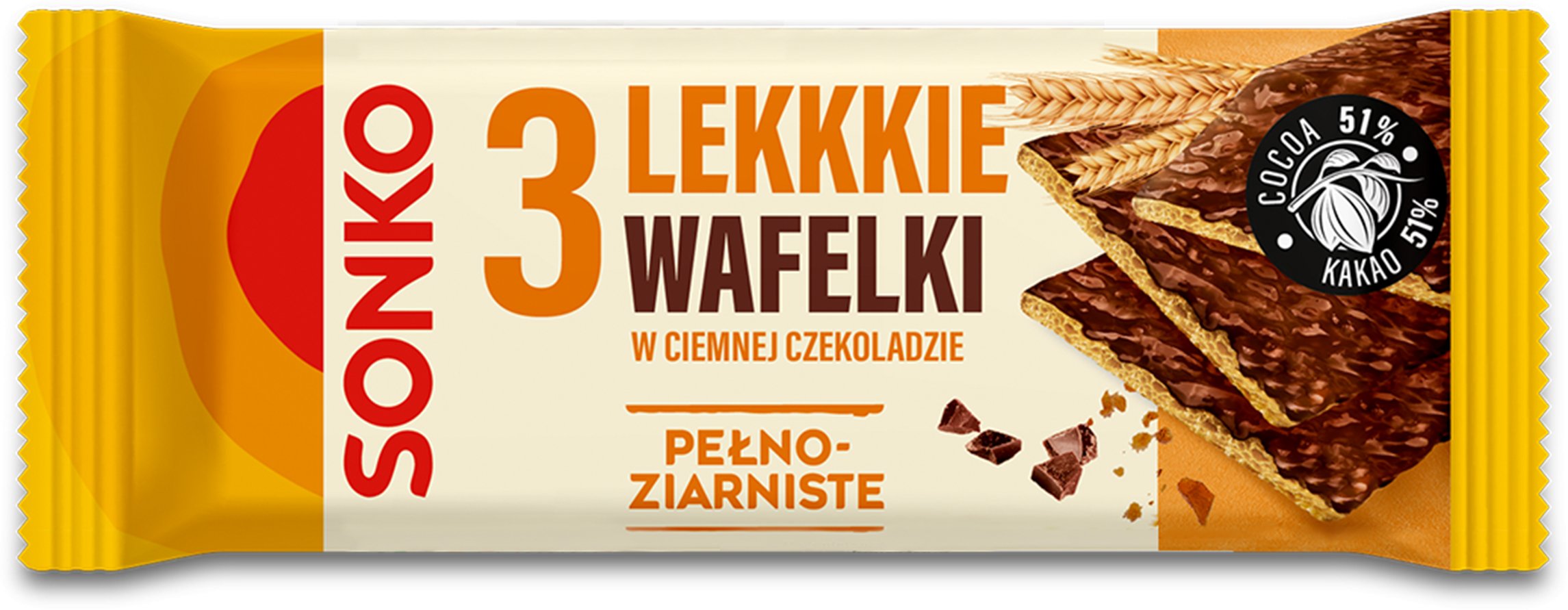 11x SONKO Lekkie Wafelki pełnoziarniste w czekoladzie 36g - Inna marka | Sklep EMPIK.COM