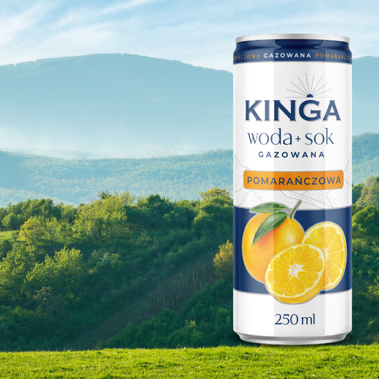 24x Kinga woda + sok o smaku pomarańczowym 250 ml - Inna marka | Sklep ...
