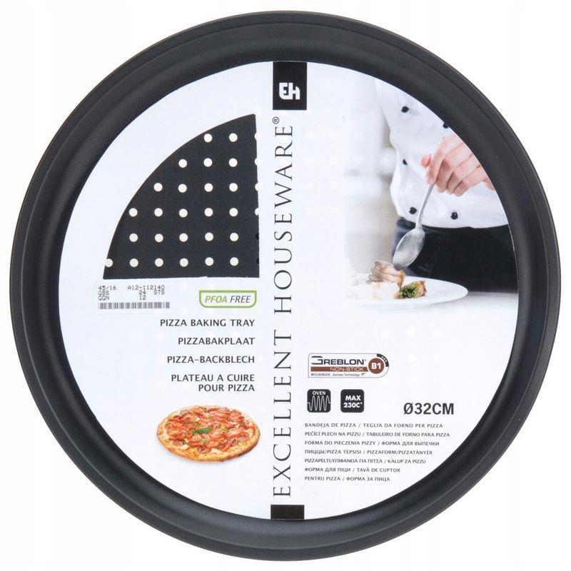 Blacha do pieczenia pizzy forma na pizzę 32 cm - EH Excellent Houseware ...