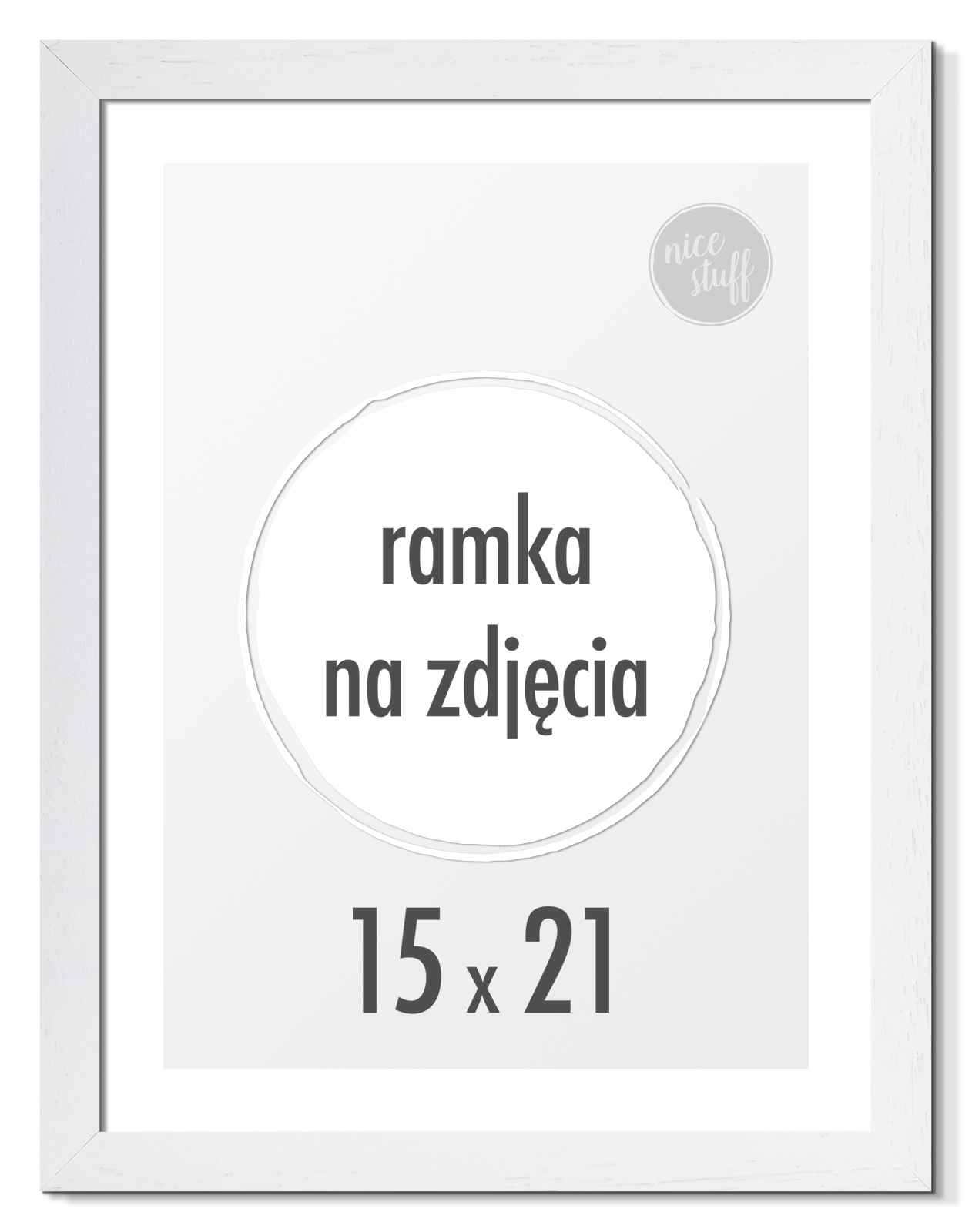 RAMKA NA ZDJĘCIA 15x21 cm A5 ramki biała drewniana - Nice Stuff | Sklep ...