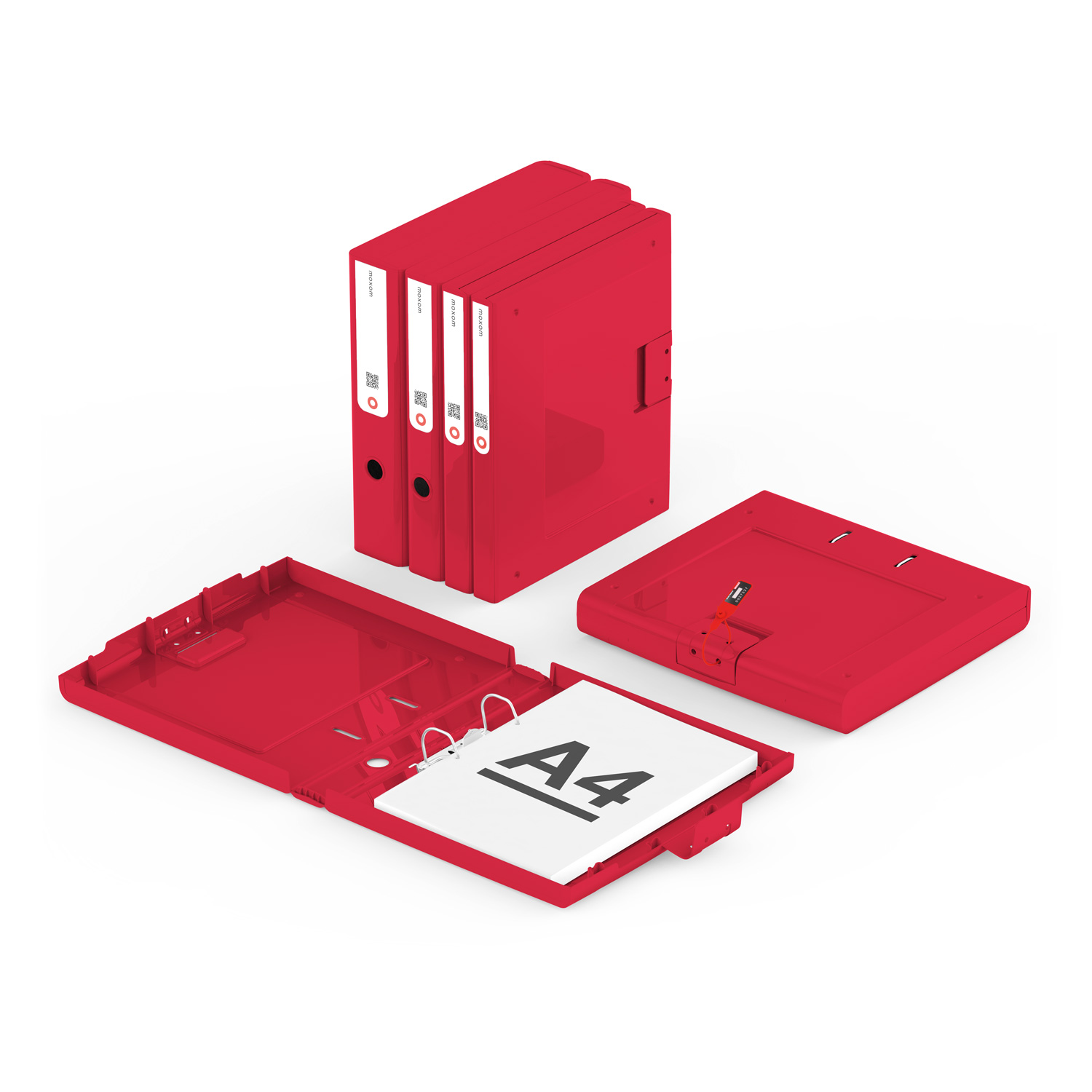 Segregator teczka na dokumenty A4 50 mm czerwony - ORPLAST | Sklep EMPIK.COM