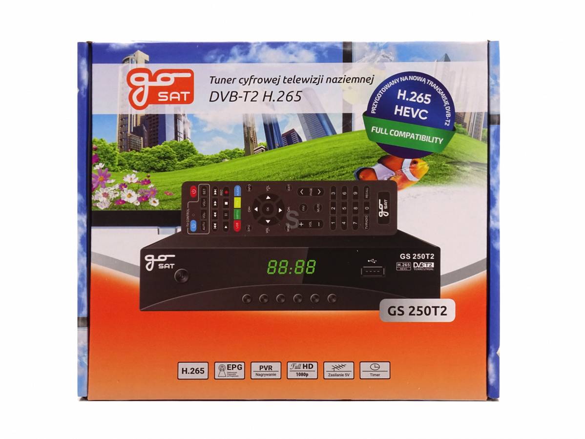 Tuner gosat gs-250t2 dvb-t2 h.265 hevc 10bit - SAT | Sklep EMPIK.COM