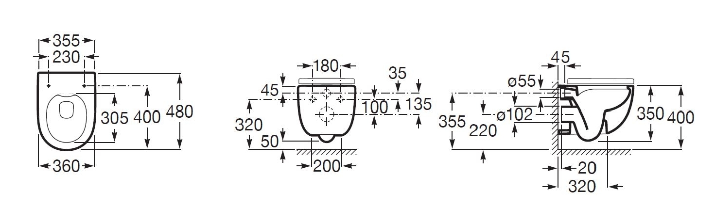 Miska Wc Meridian Compacto Rimless Podwieszana Z Deską Wolnoopadającą ...