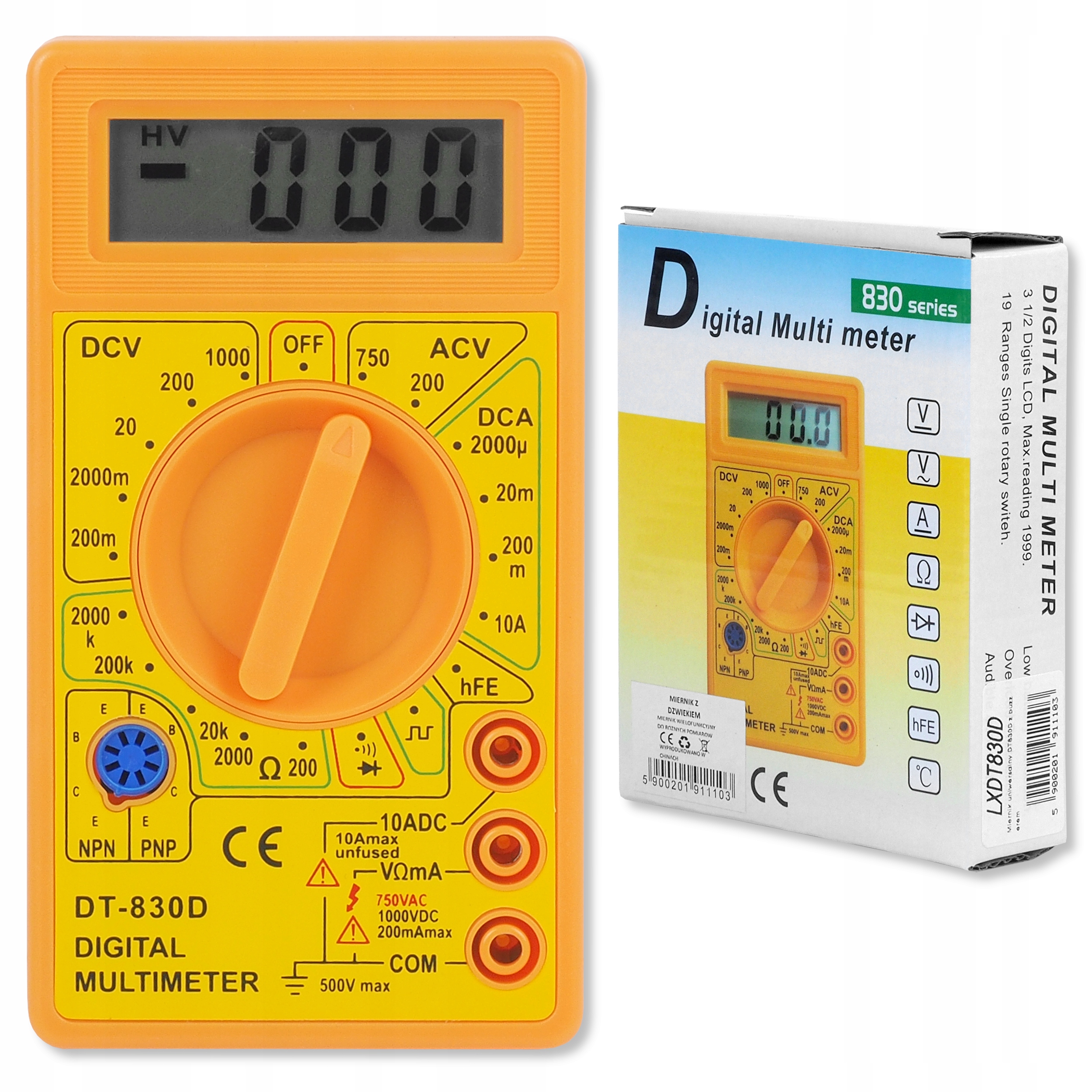 Precyzyjny Multimetr Miernik Uniwersalny Dt830D - LTC | Sklep EMPIK.COM