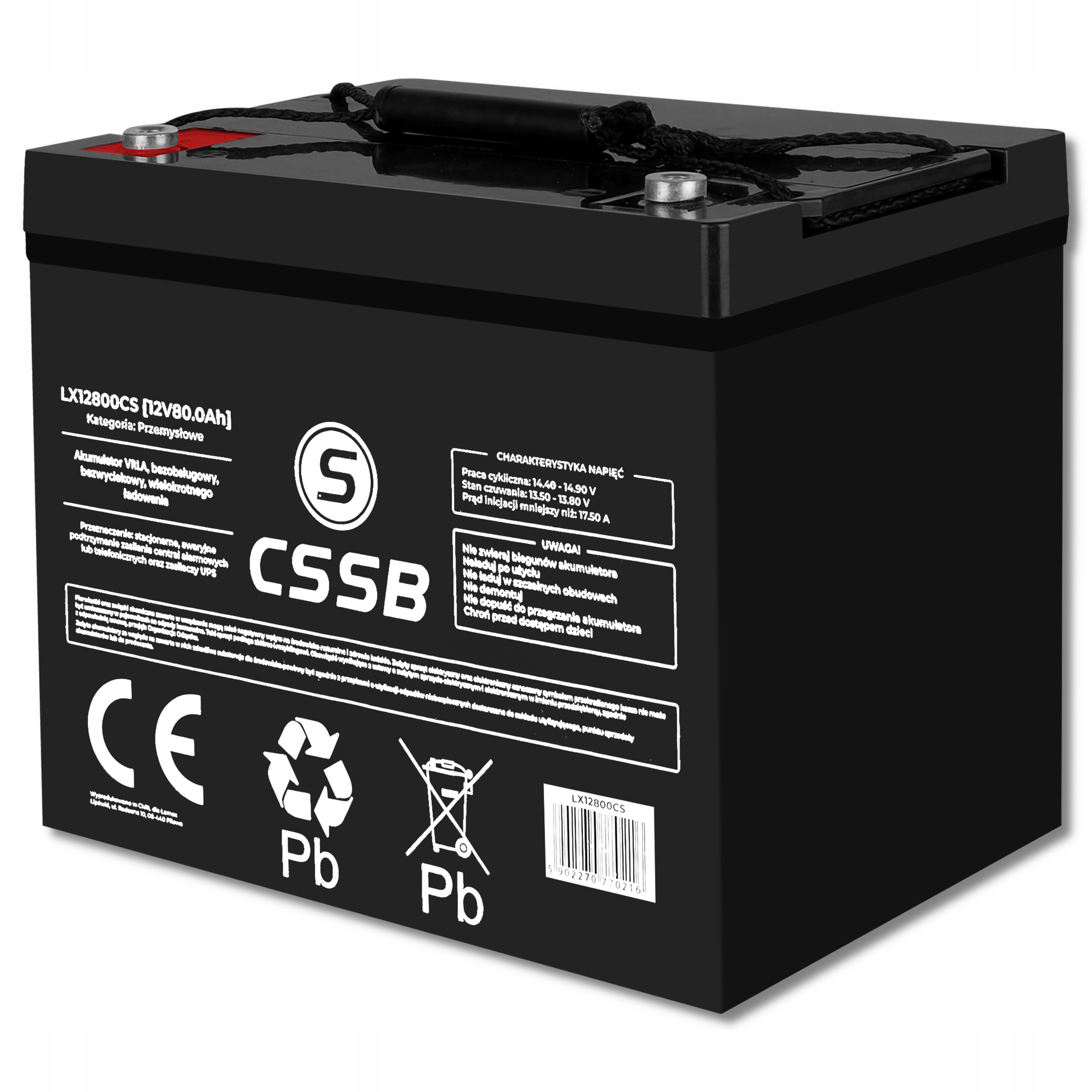 Mocny Akumulator 12V 80Ah Agm Do Autka Pojazdu - Lamex | Sklep EMPIK.COM