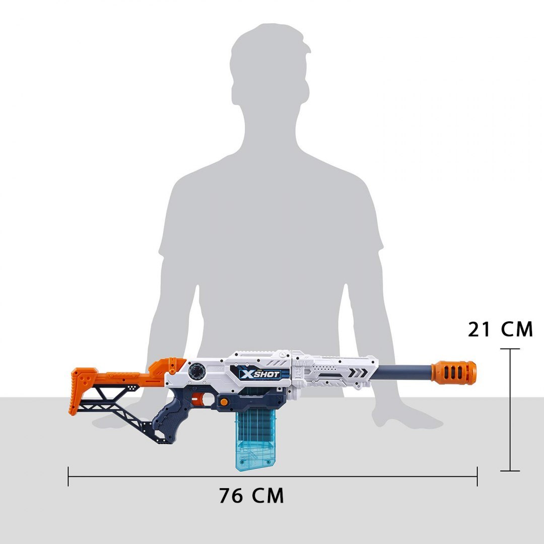 Zuru, wyrzutnia X-Shot, karabin Max Attack + 24 strzałki + 3 puszki - X ...