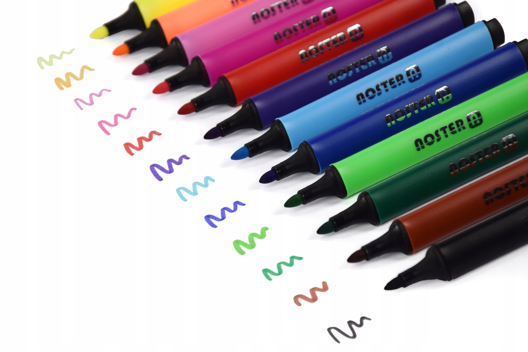 Mazaki Flamastry Pisaki Trójkątne W Etui 12 Szt - Noster | Sklep EMPIK.COM