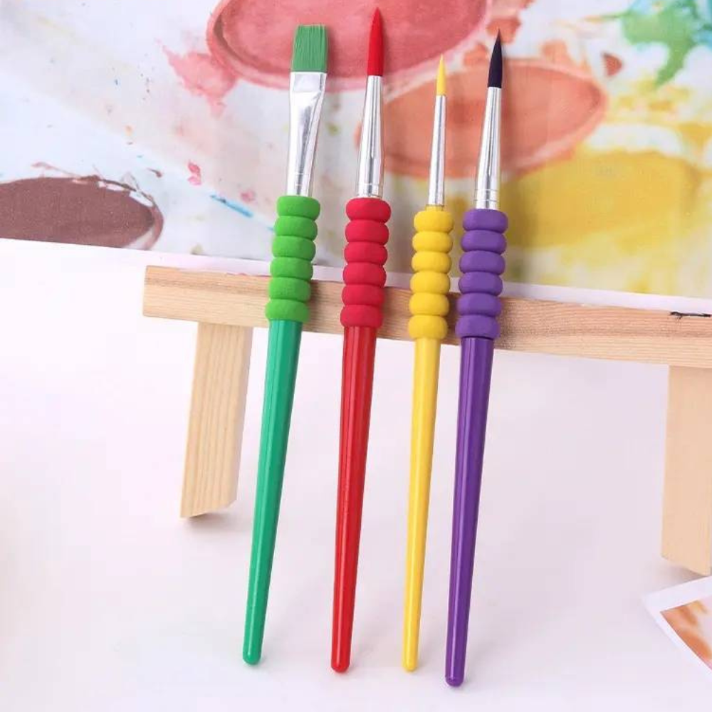Set de pensule de pictat, Lemn/Par sintetic, 4 buc - eMAG.ro