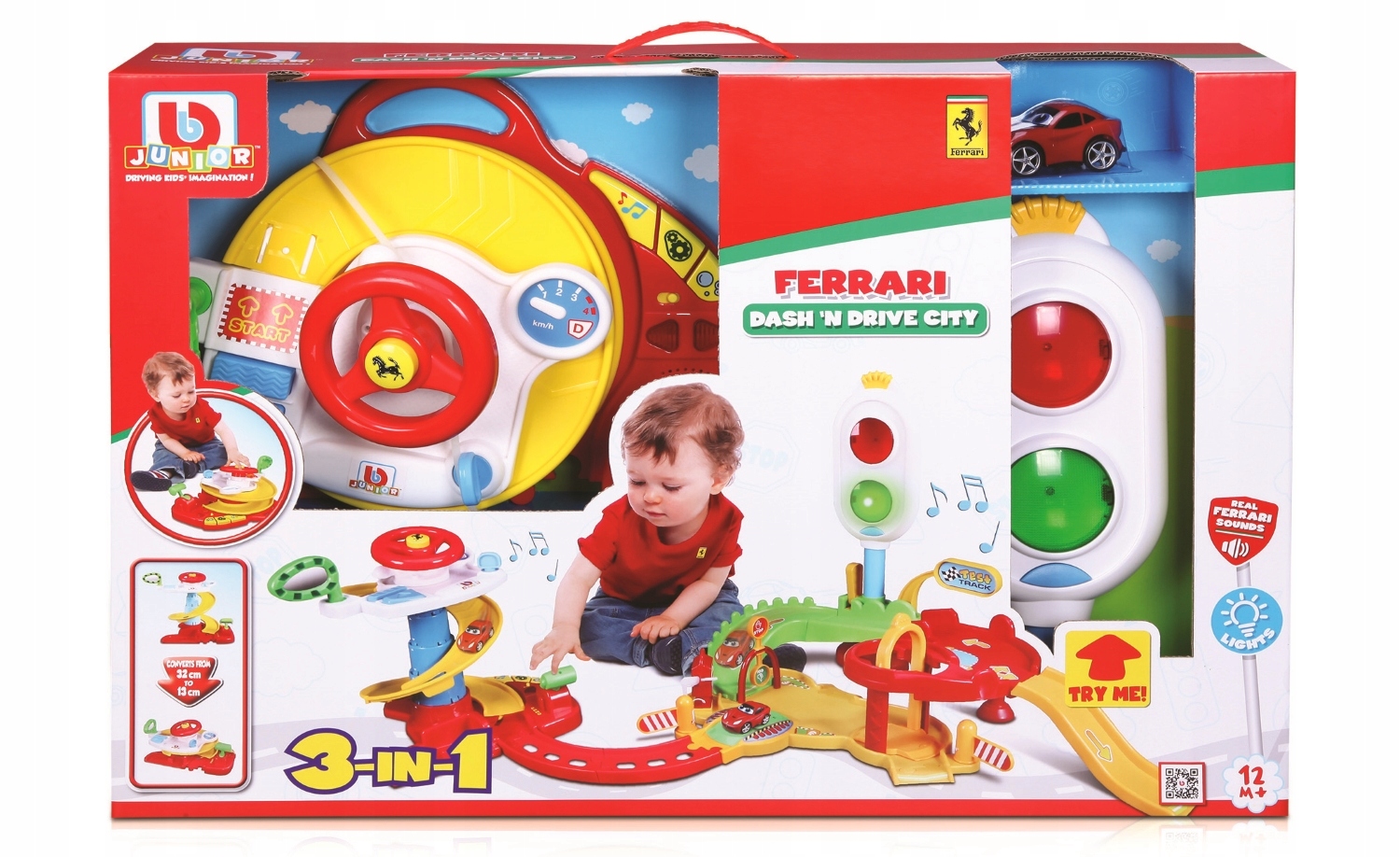 Bburago, pojazd 88805 2 Tory Z Sygnalizacją Świetlną+Ferrari - Bburago ...