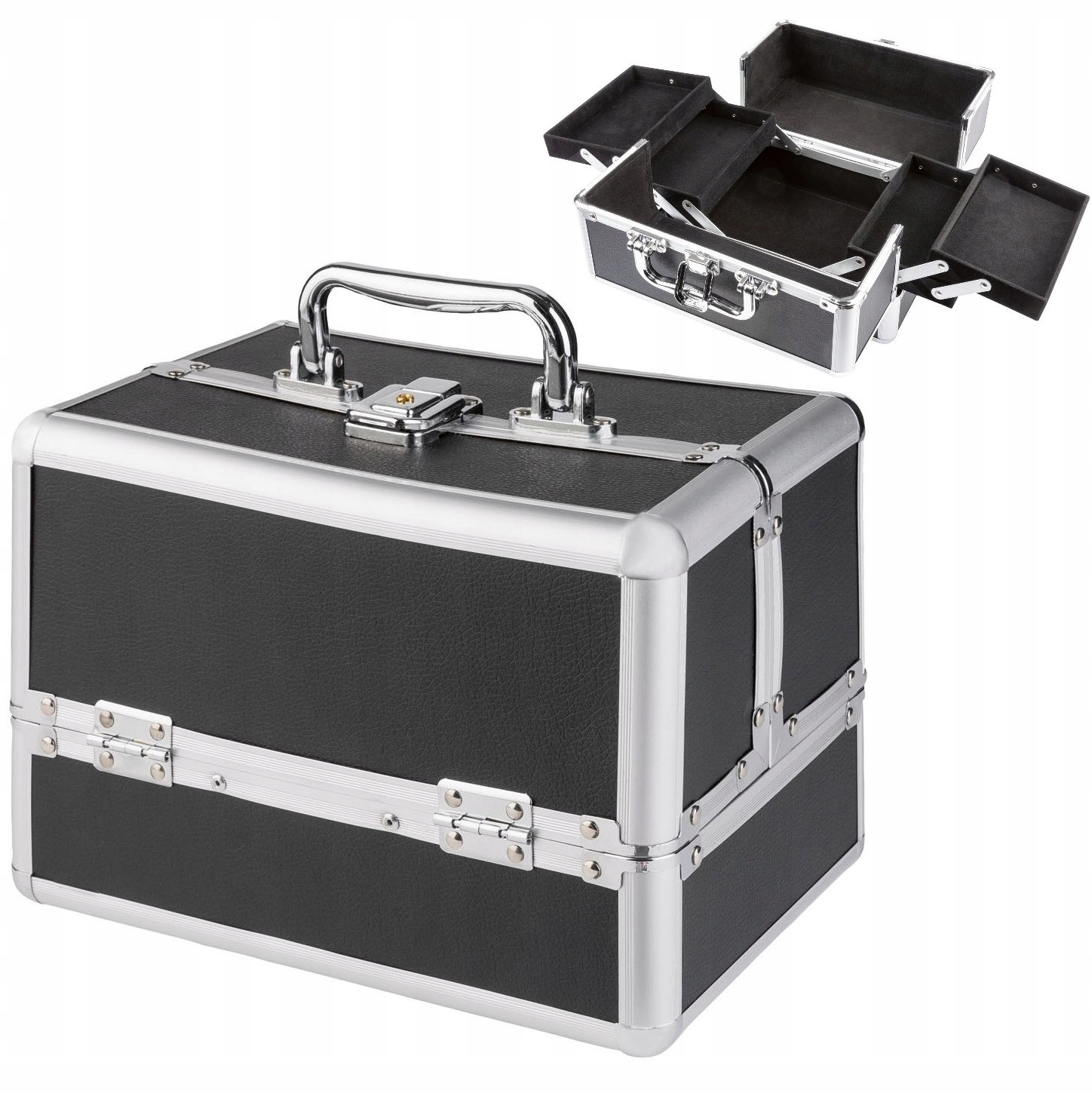 Kuferek Kosmetyczny Walizka Na Kosmetyki, Czarny | Sklep EMPIK.COM