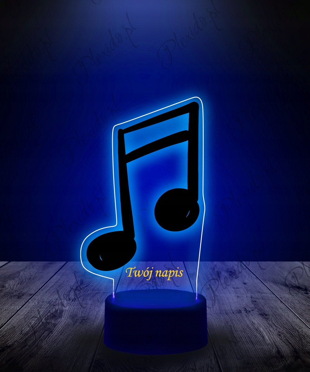 Lampka Na Biurko UV Muzyka Nutka Nuta PLEXIDO - Plexido | Sklep EMPIK.COM