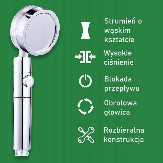 Słuchawka Prysznicowa Turbo Wentylator Eko Filtr - Inna marka | Sklep ...