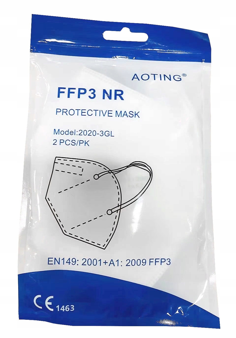 Maska FFP3 Z Gąbką Na Nos Aoting, 30 Szt | Sklep EMPIK.COM