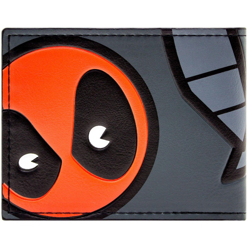 DEADPOOL CARTOON MERCENARY with Sword Grey Bi-Fold ID & Card Wallet ...