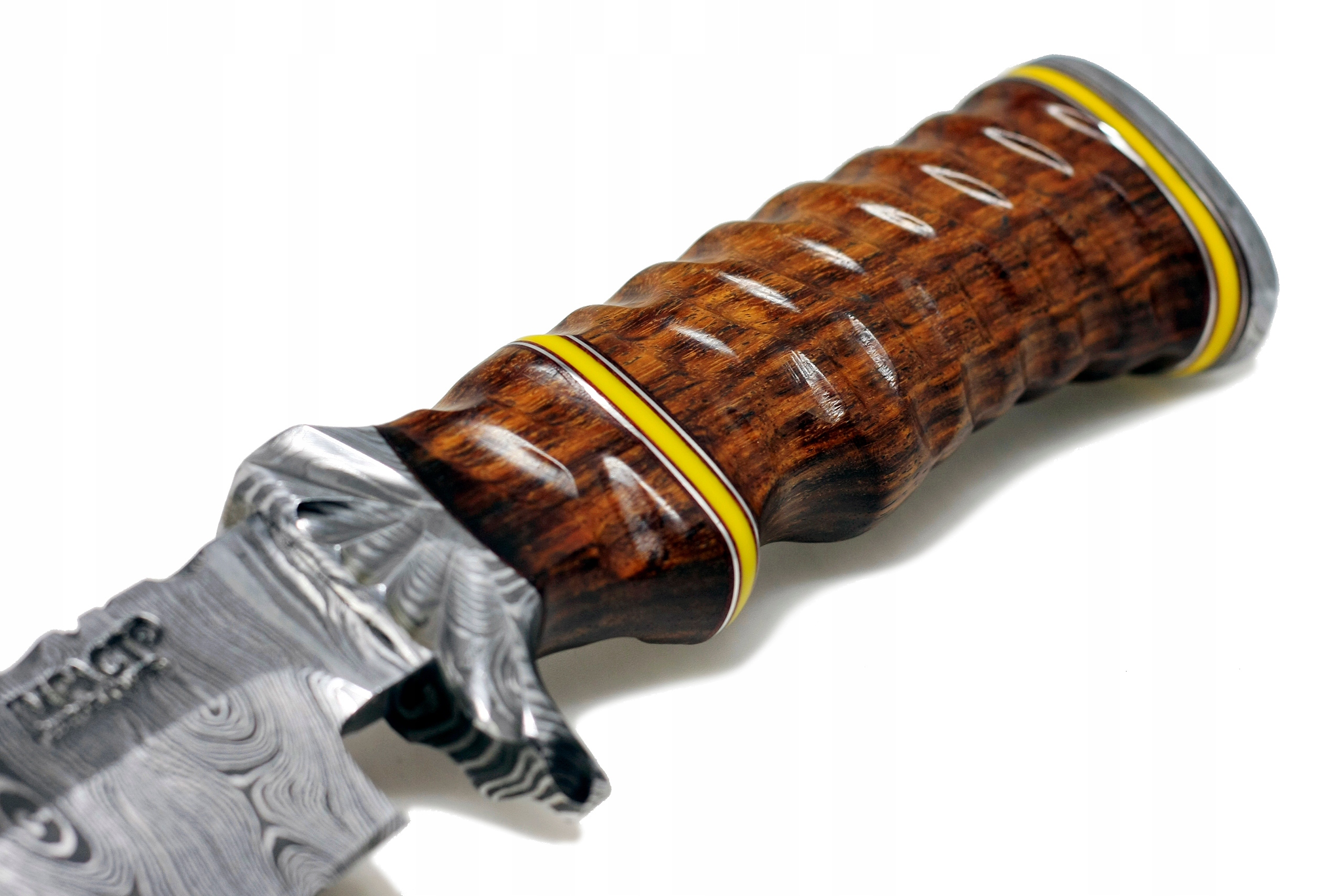 Cutit de vanatoare BOWIE, otel DAMASC BURL / DAMAST, 75 - eMAG.ro