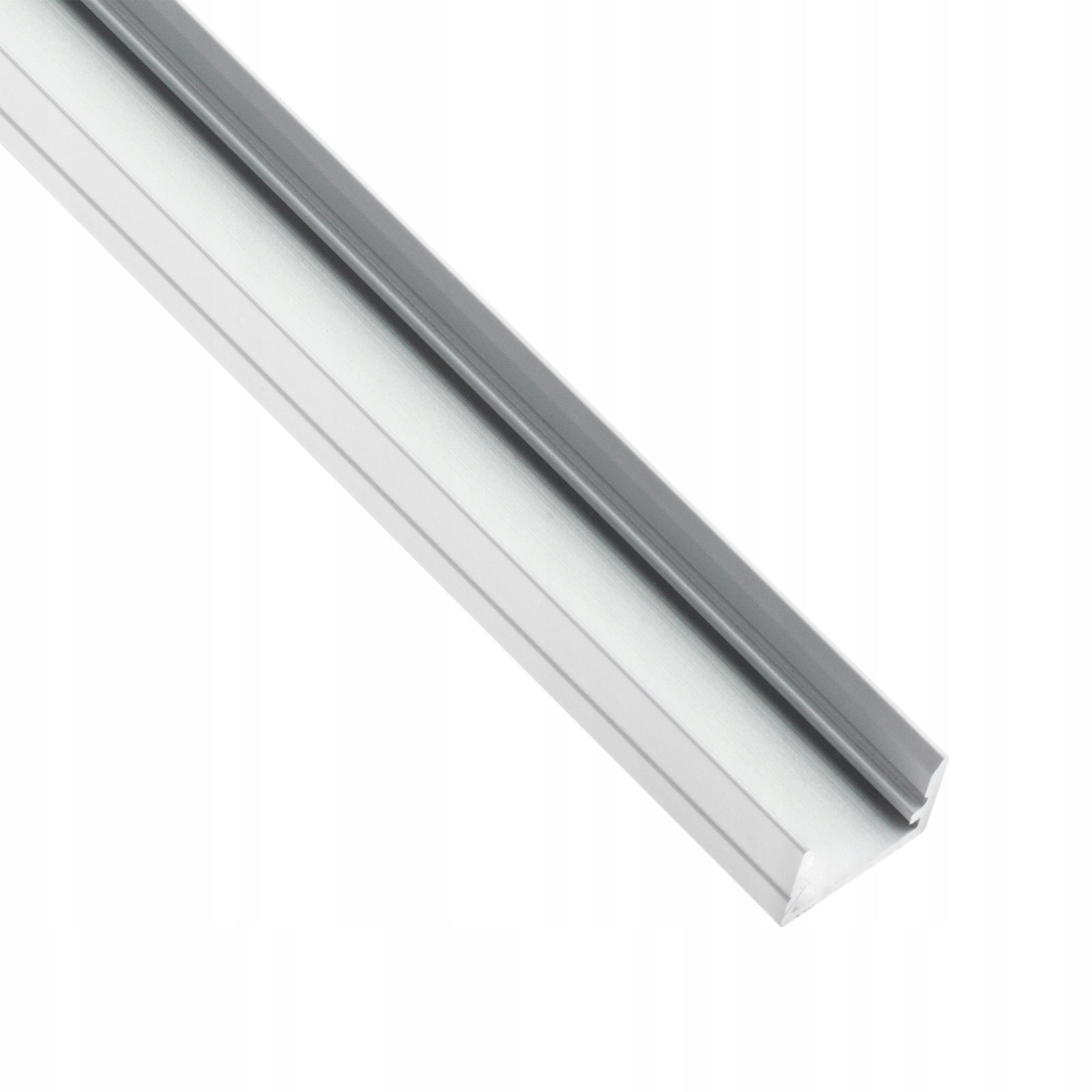Profil Aluminiowy Anodowany do LED KM33 Srebrny Natynkowy 2m + Przesłona mleczna + Zaślepki ...