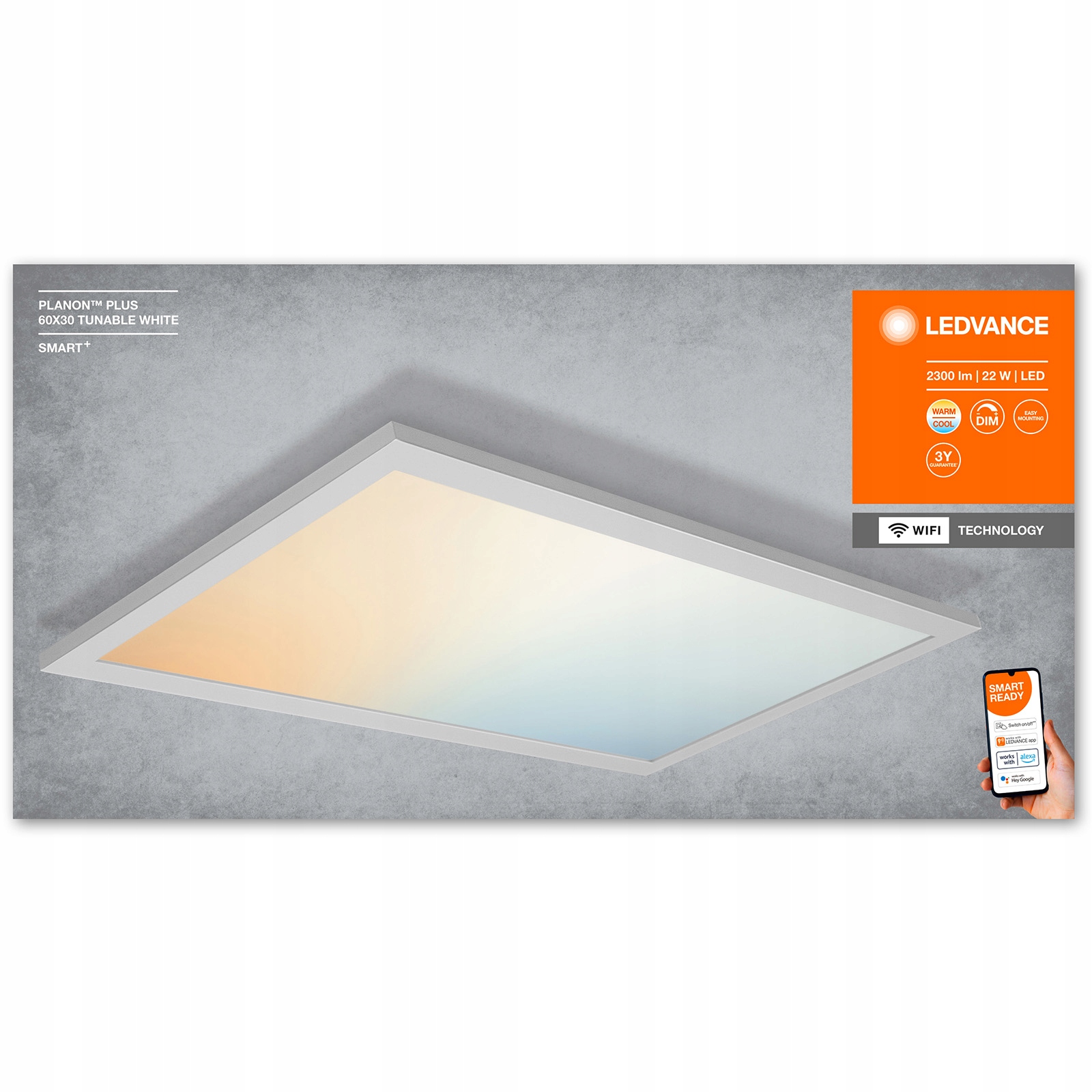 Panel LED 22W CCT SMART+ WIFI PLANON PLUS 600X300 LEDVANCE - Ledvance | Sklep EMPIK.COM