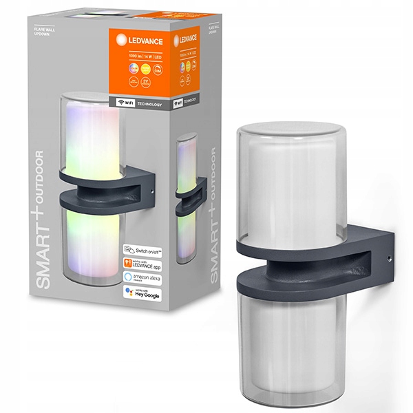Kinkiet elewacyjny LED INTELIGENTNY 14W 1000 lm RGBW SMART+ WiFi FLARE WALL LEDVANCE - Ledvance ...