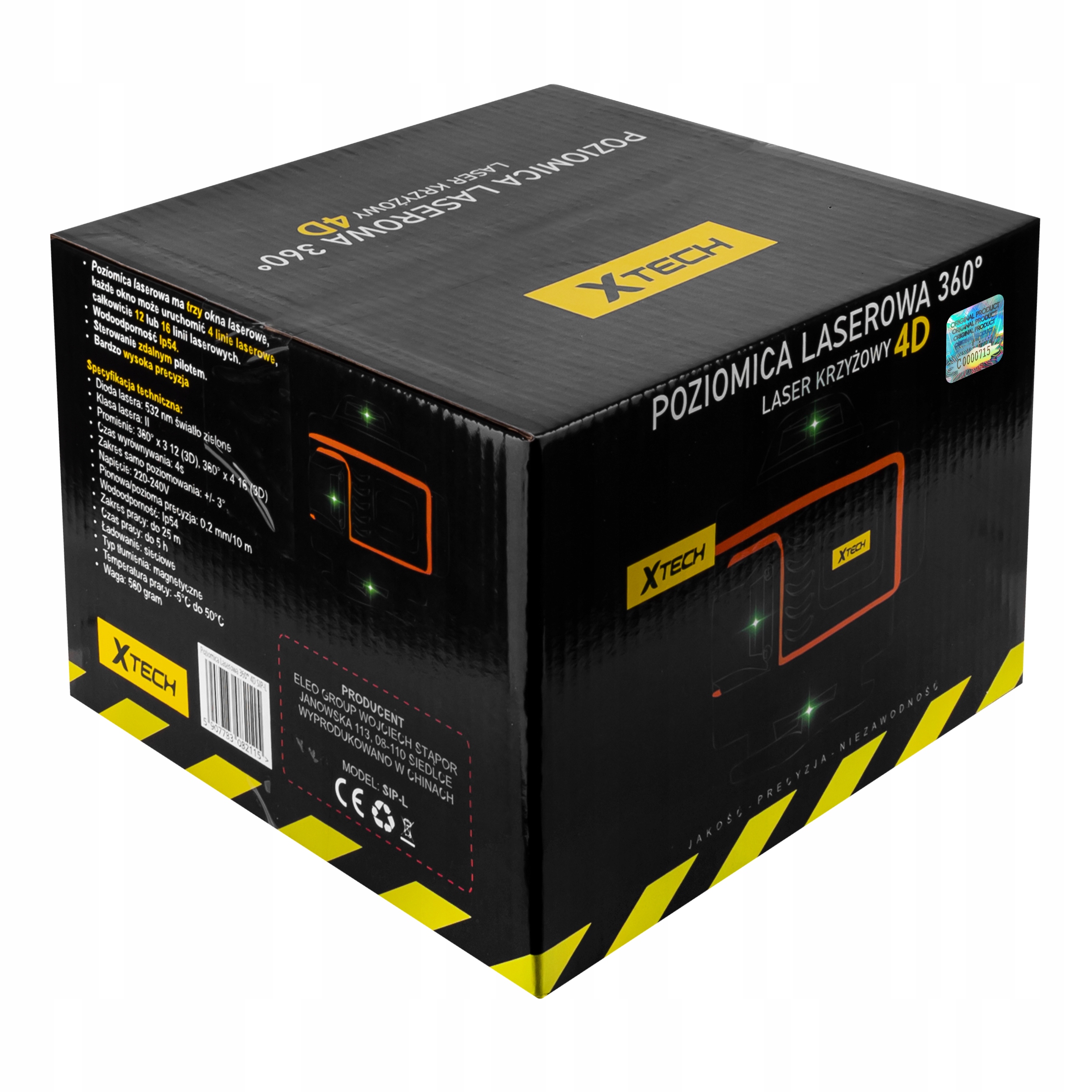 Poziomica Laserowa Xtech 360° Laser Krzyżowy 4D - Xtech | Sklep EMPIK.COM