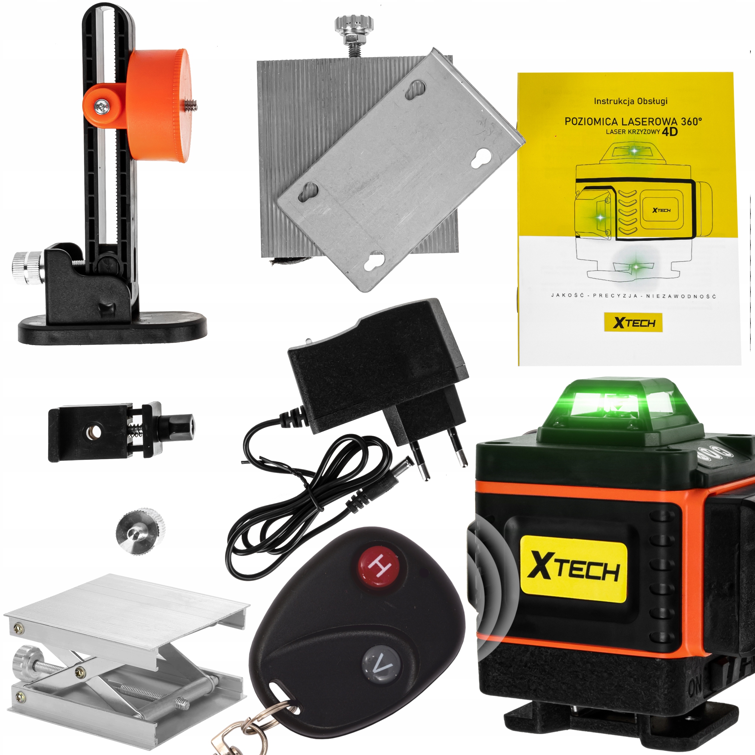 Poziomica Laserowa Xtech 360° Laser Krzyżowy 4D - Xtech | Sklep EMPIK.COM