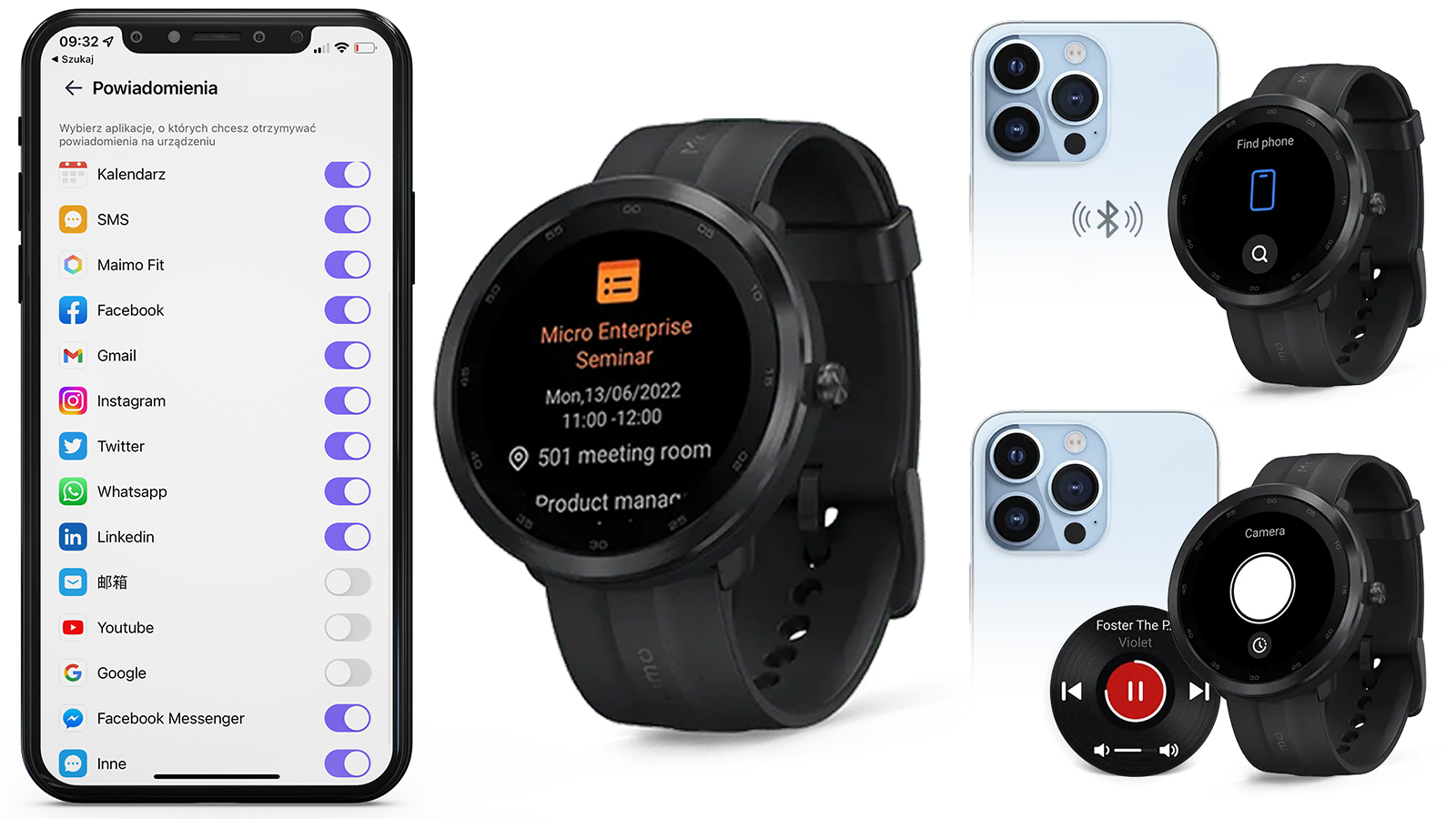 Smartwatch Maimo Watch R Black Gps Wt2001 - Maimo | Sklep EMPIK.COM